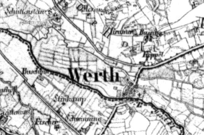 HIS-Data Werth Stadt Karte 1842